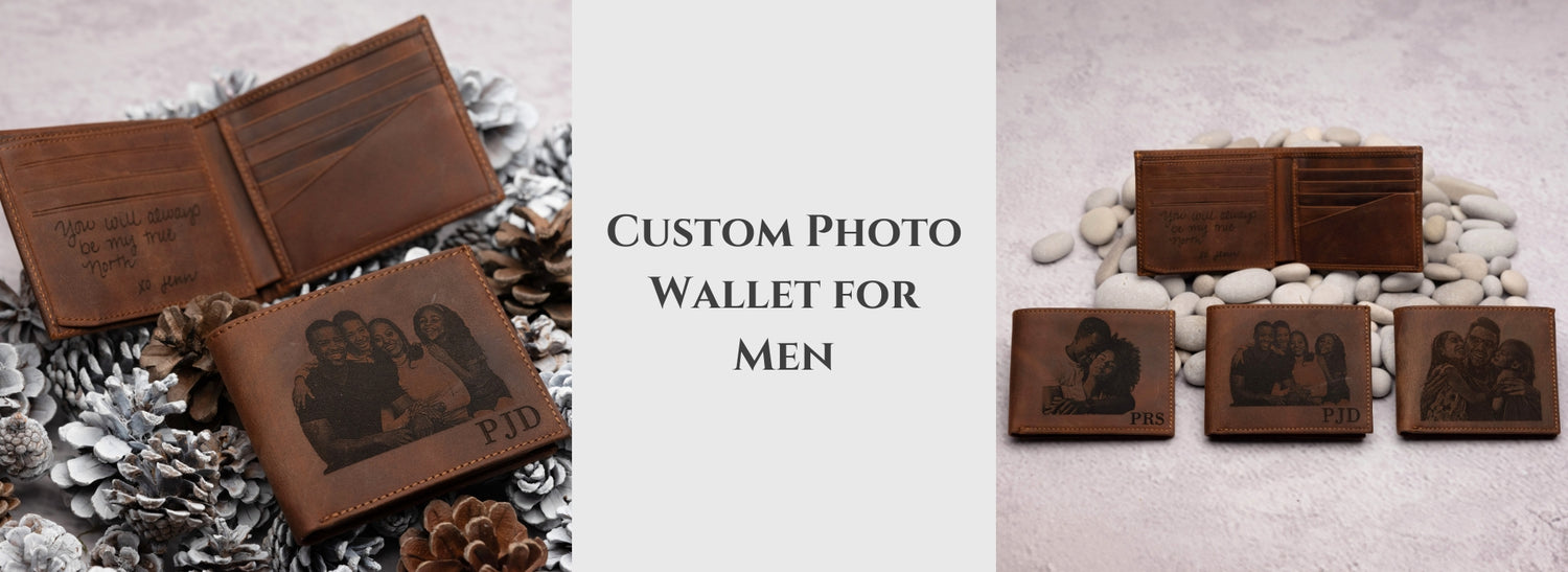 Personalized Compass | Engraved Compass | Mens Photo Wallet | SFdizayn